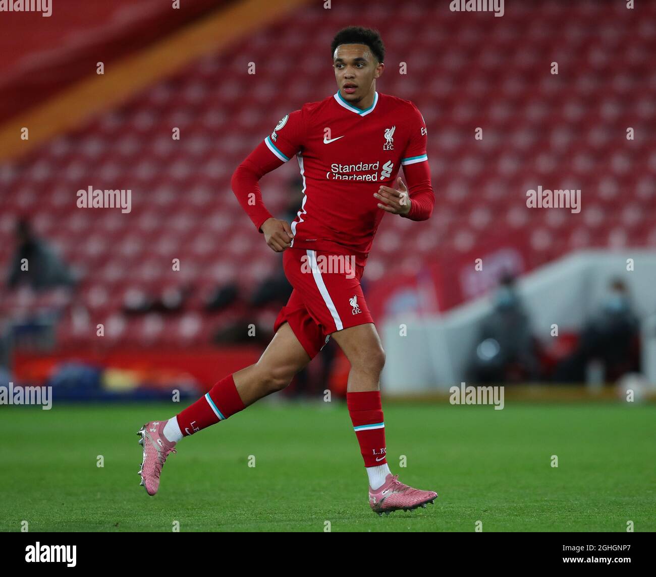 Trent Alexander-Arnold of Liverpooduring the Premier League match at ...