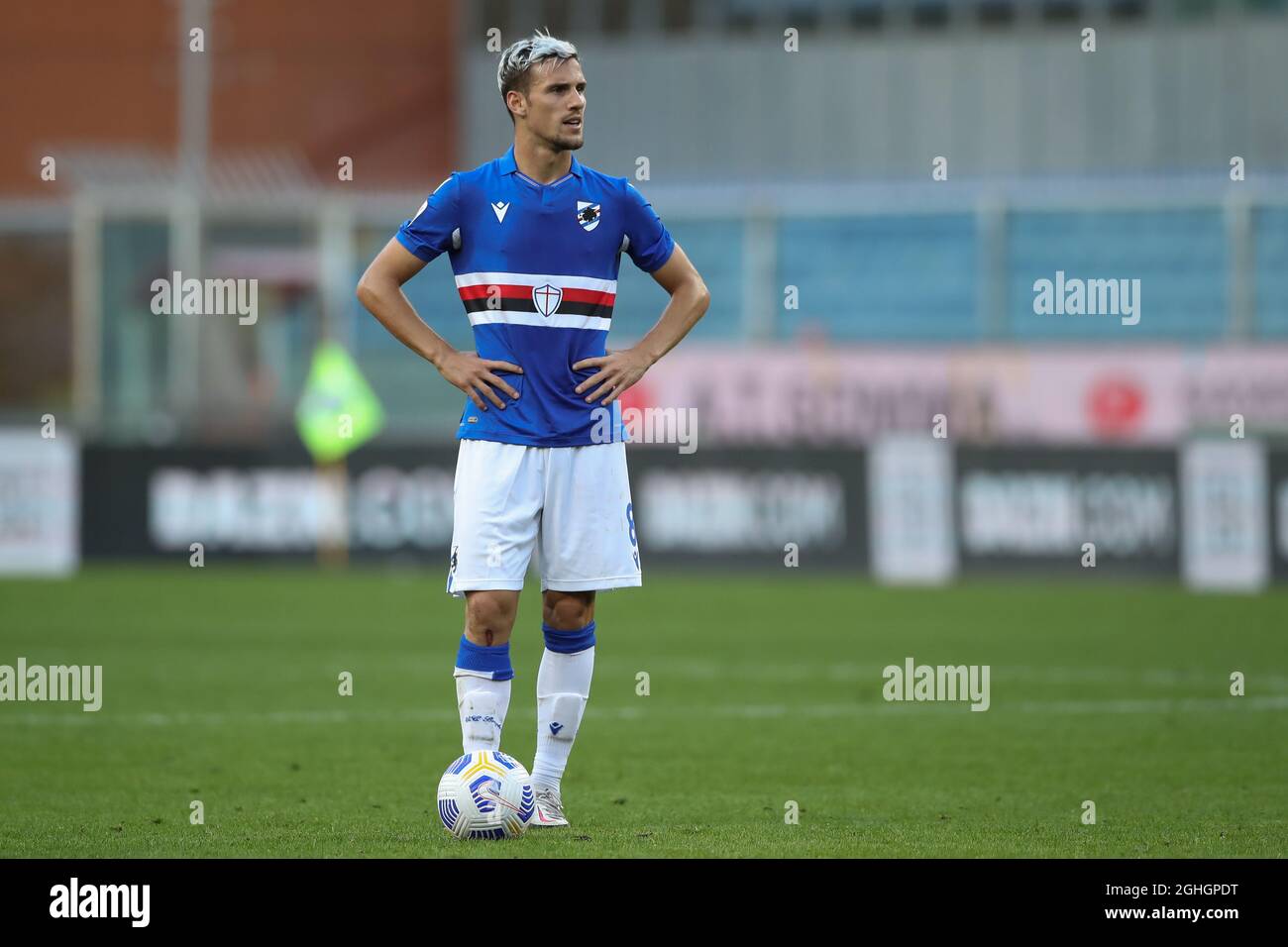 Valerio Verre of UC Sampdoria during the Coppa Italia match at Luigi ...