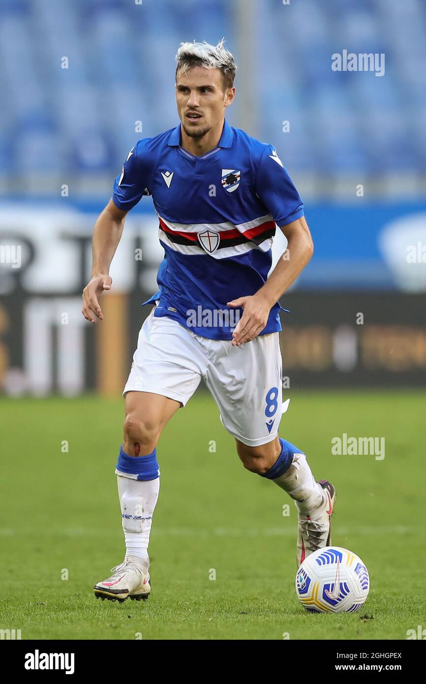 Valerio Verre of UC Sampdoria during the Coppa Italia match at Luigi ...