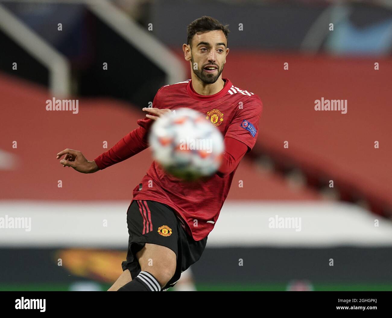Bruno Fernandes of Manchester United during the UEFA Champions League ...