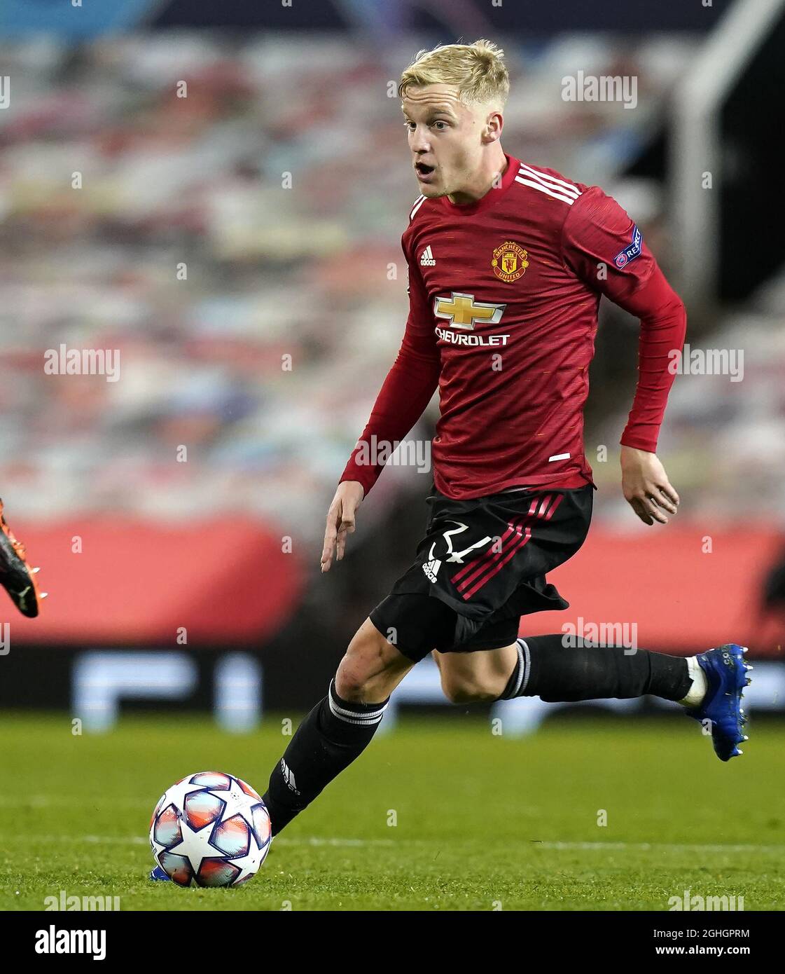 Donny Van de Beek of Manchester United during the UEFA Champions League ...