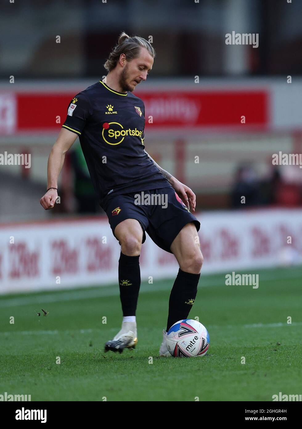 Ben Wilmot of Watford during the Sky Bet Championship match at Oakwell ...