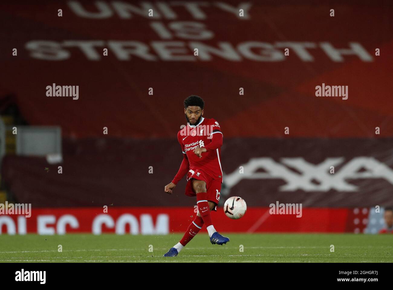 Joe Gomez of Liverpool during the Premier League match at Anfield ...