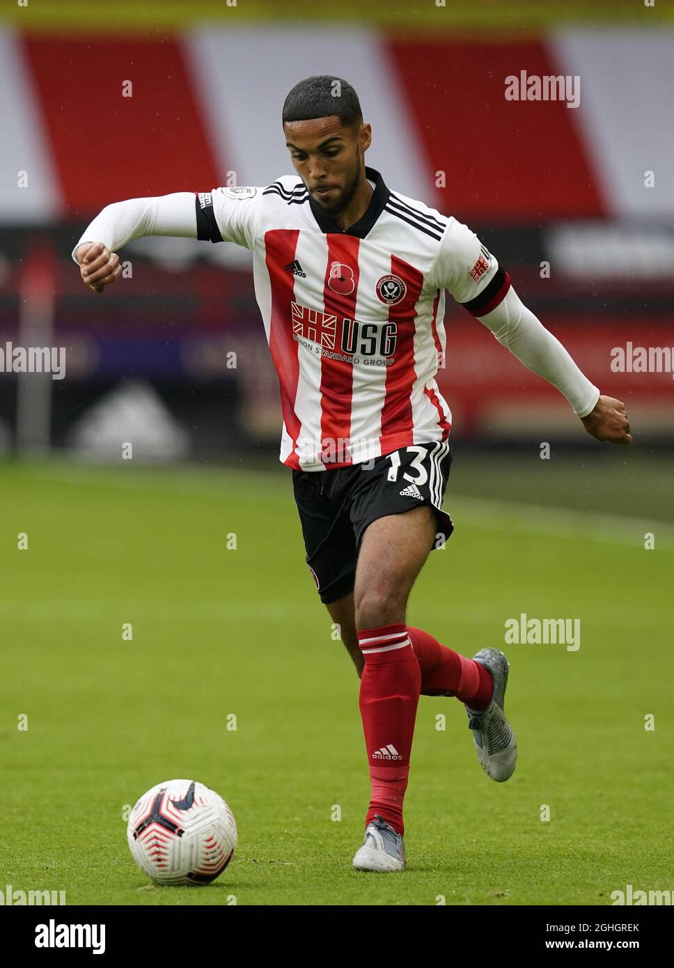Max Lowe of Sheffield Utd during the Premier League match at Bramall ...