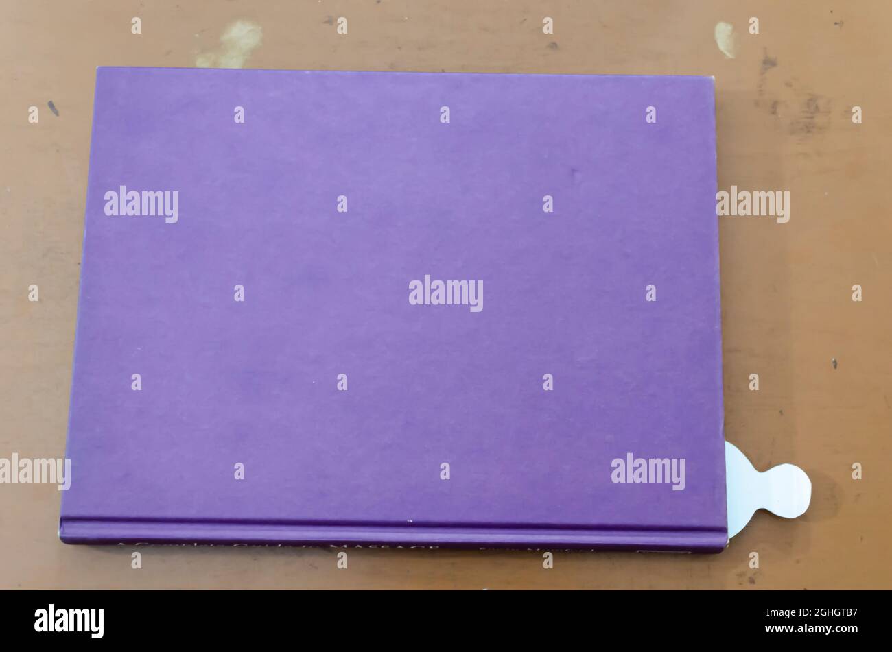 Closed Book With White Book Marker Stock Photo - Alamy