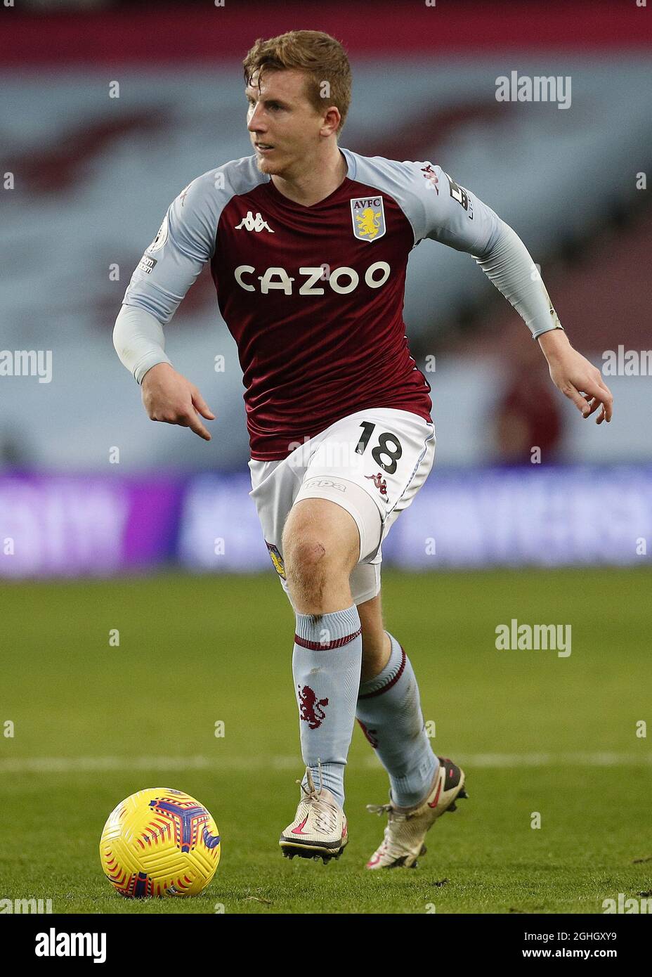 Matt Targett of Aston Villa during the Premier League match at Villa ...