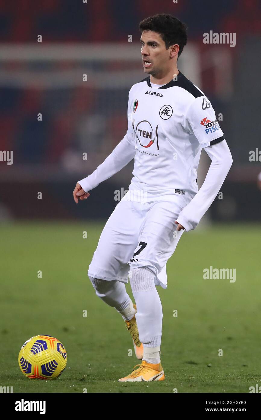 Diego Farias of Spezia Calcio during the Coppa Italia match at Renato ...