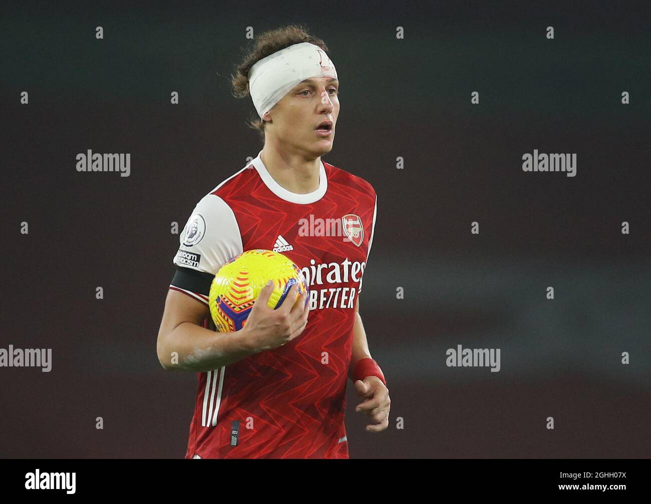 David Luiz of Arsenal during the Premier League match at the Emirates ...