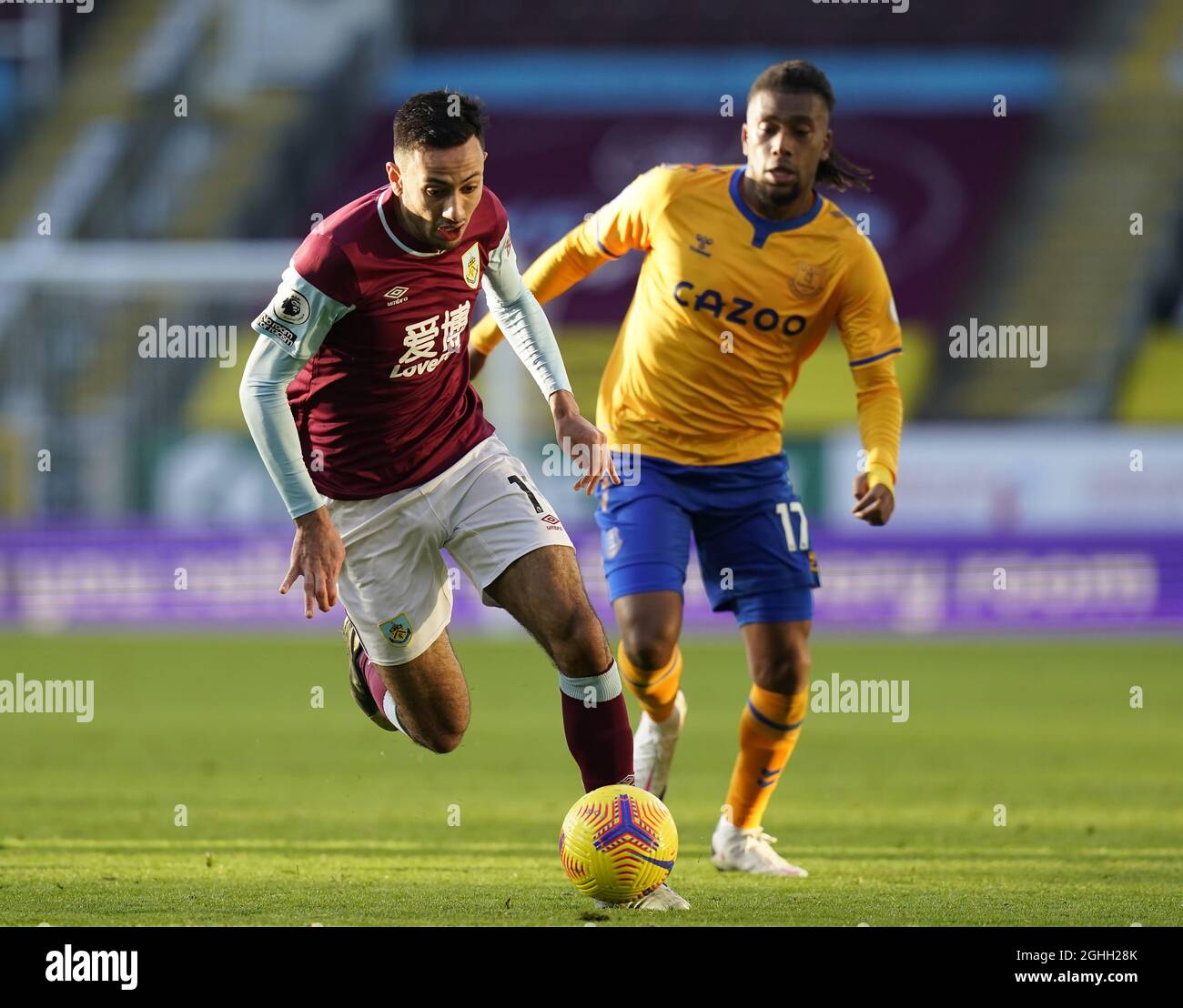 Dwight McNeil of Burnley in action during the Premier League match at ...