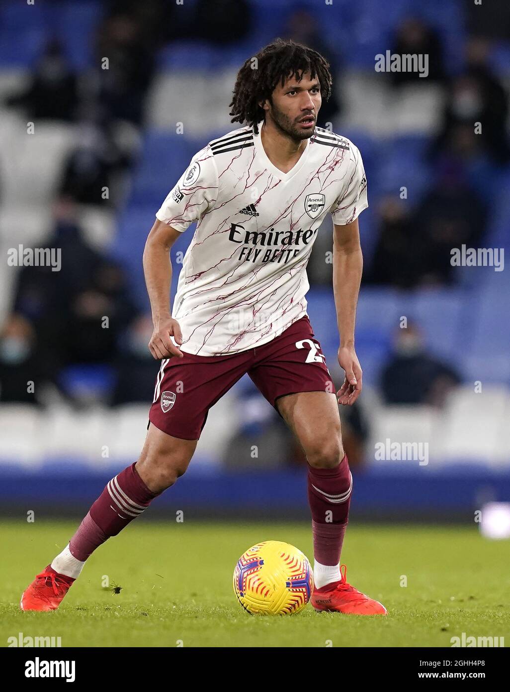 Mohamed Elneny of Arsenal during the Premier League match at Goodison ...