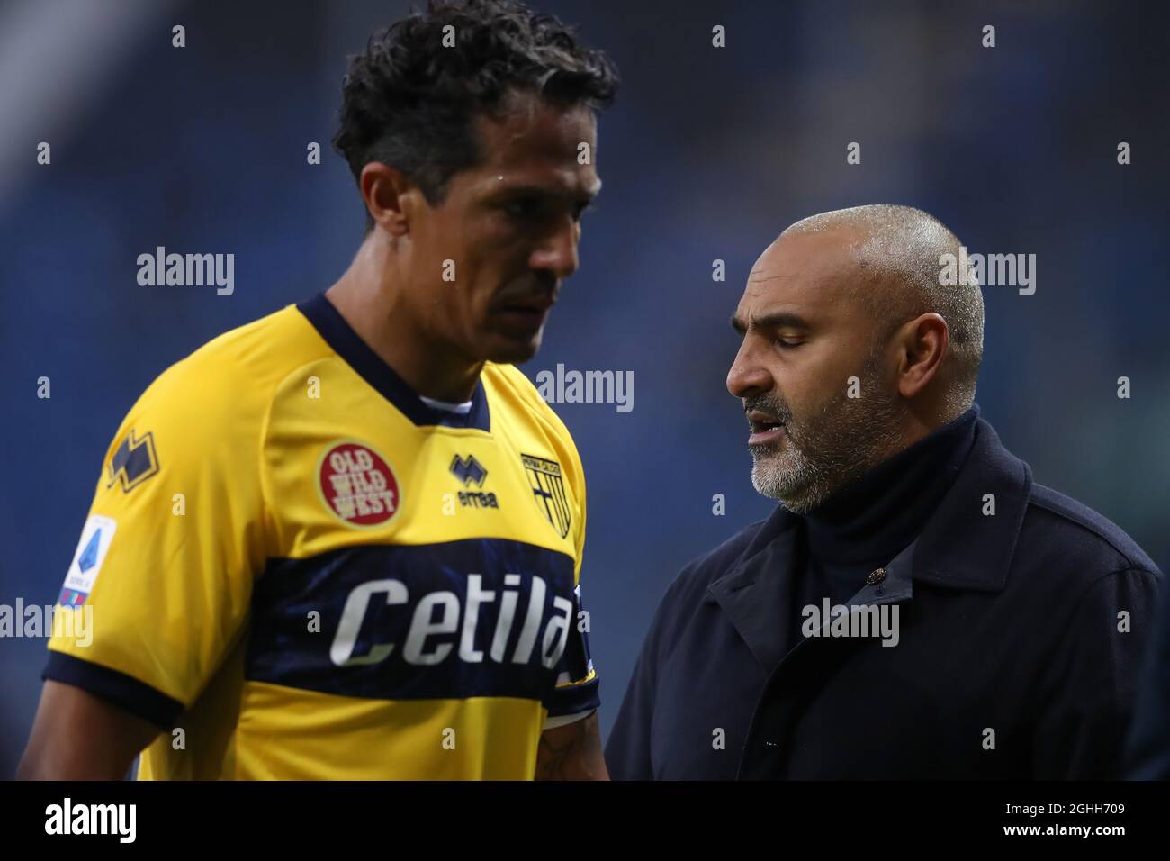 Fabio Liverani Head coach of Parma Calcio and Brunmo Alves during the ...