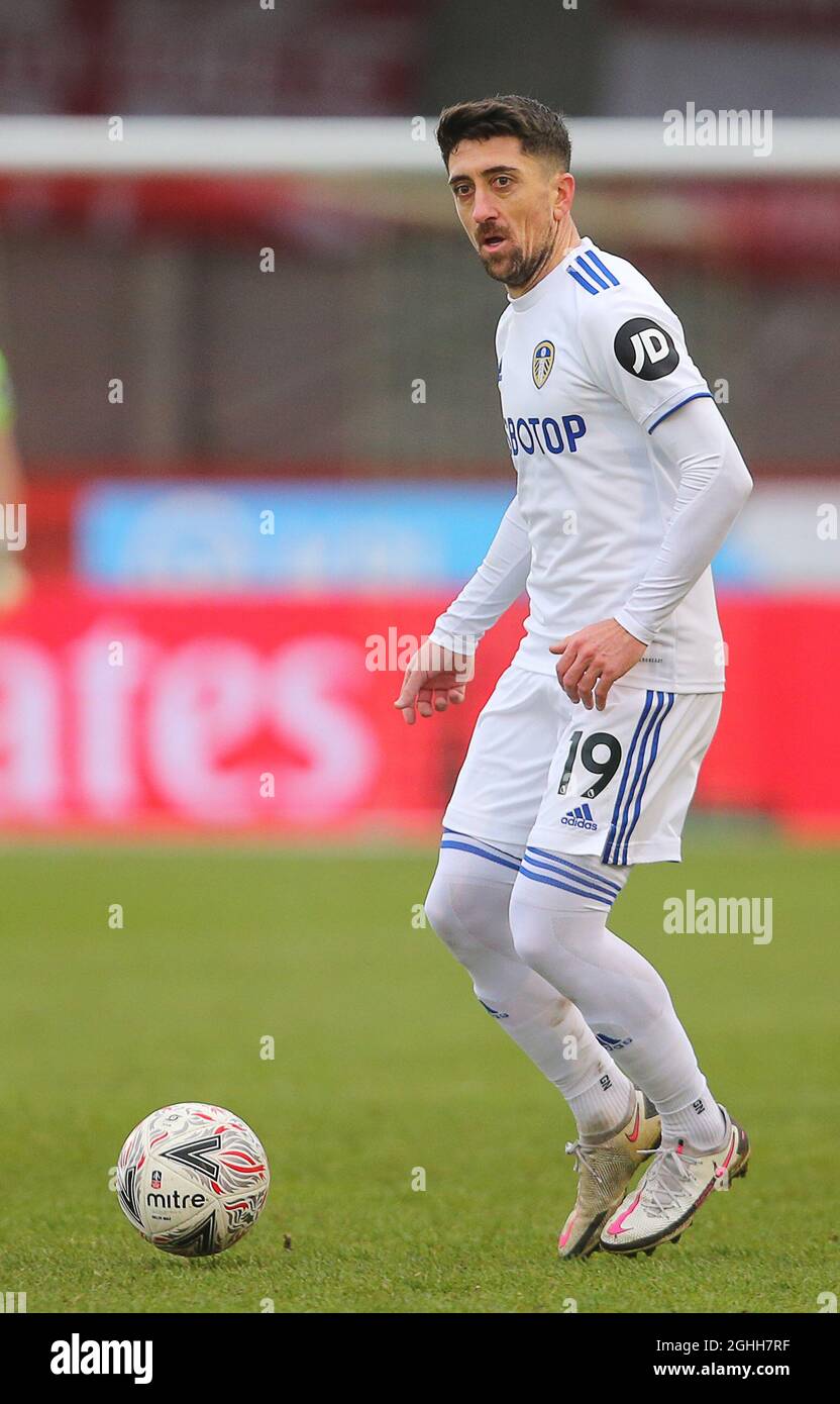 Pablo Hern‡ndez of Leeds United during the FA Cup match at The Peoples Pension Stadium, Crawley ...