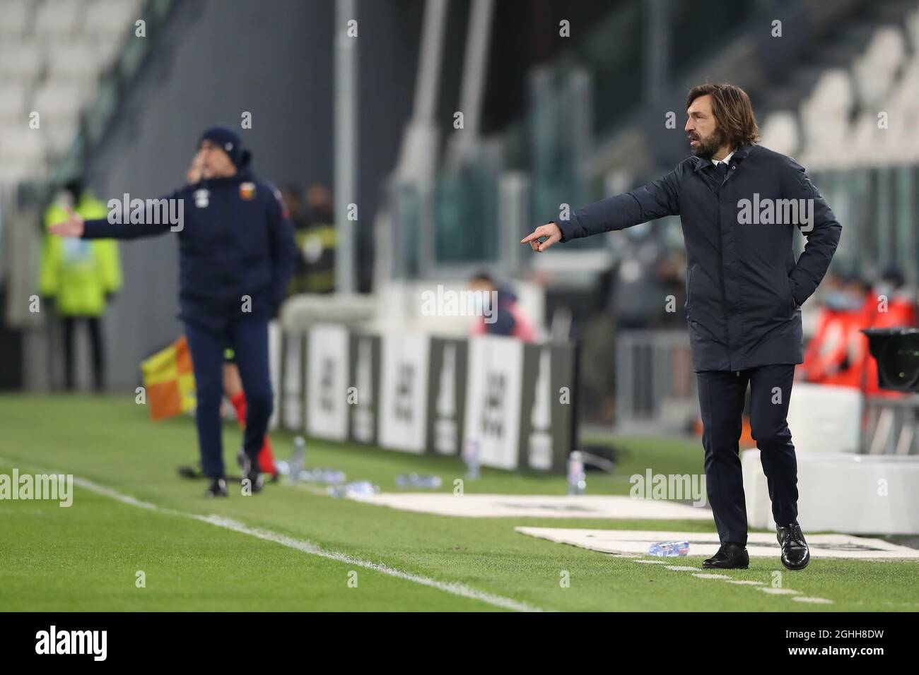 Andrea Pirlo Head coach of Juventus reacts during the Coppa Italia ...
