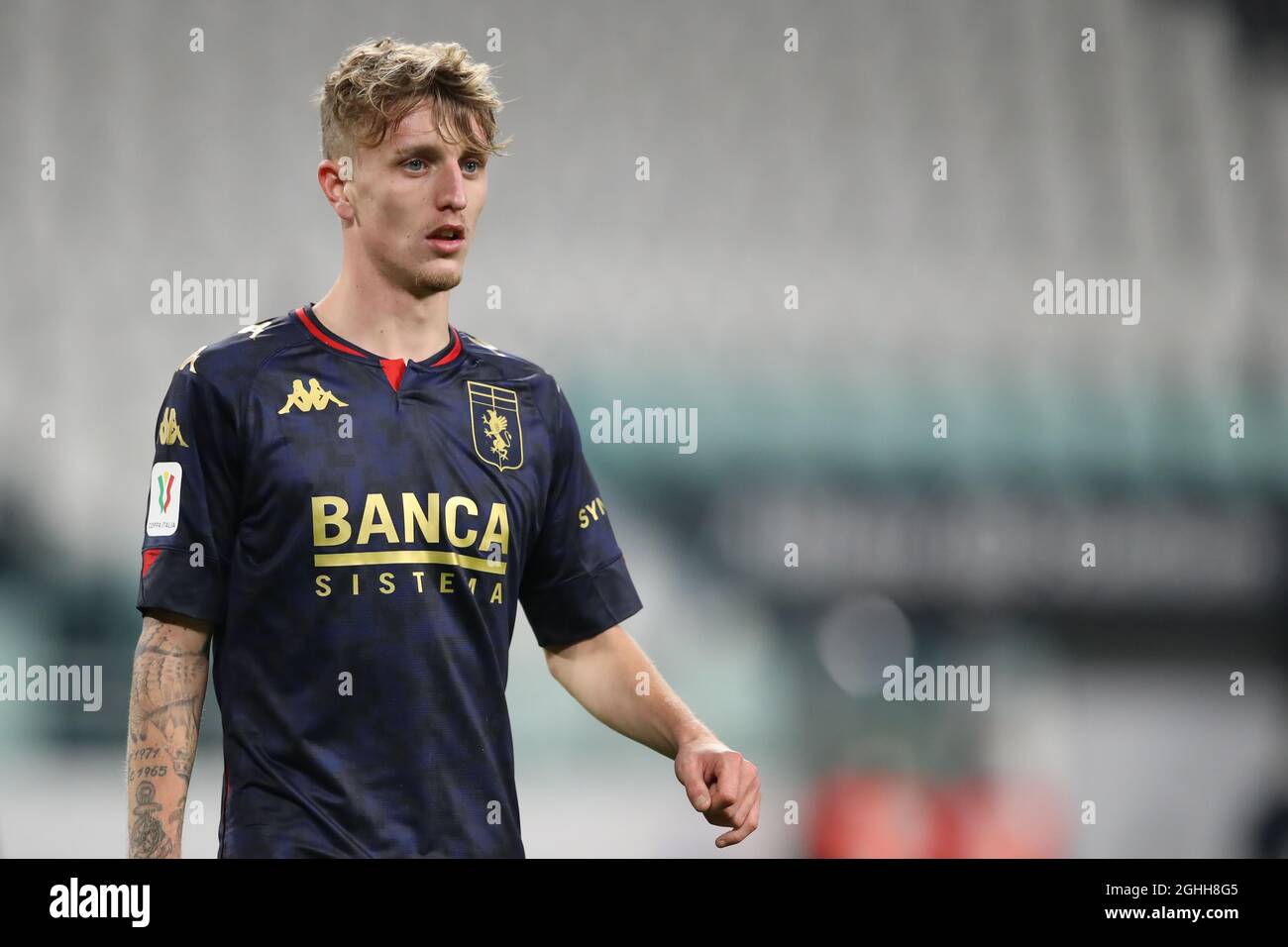 Nicolo Rovella of Genoa CFC during the Coppa Italia match at Allianz ...