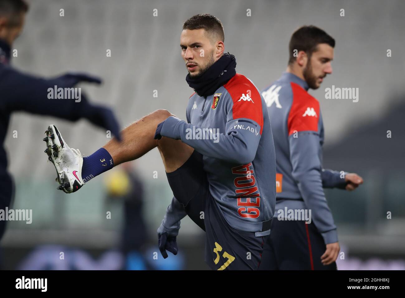 Marko Pjaca of Genoa CFC during the warm up prior to kick off in the ...