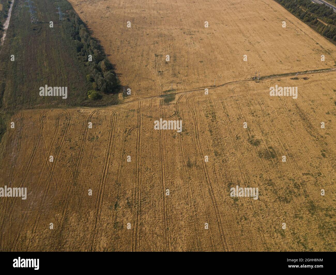 Aerial view empty plowed field hi-res stock photography and images - Alamy