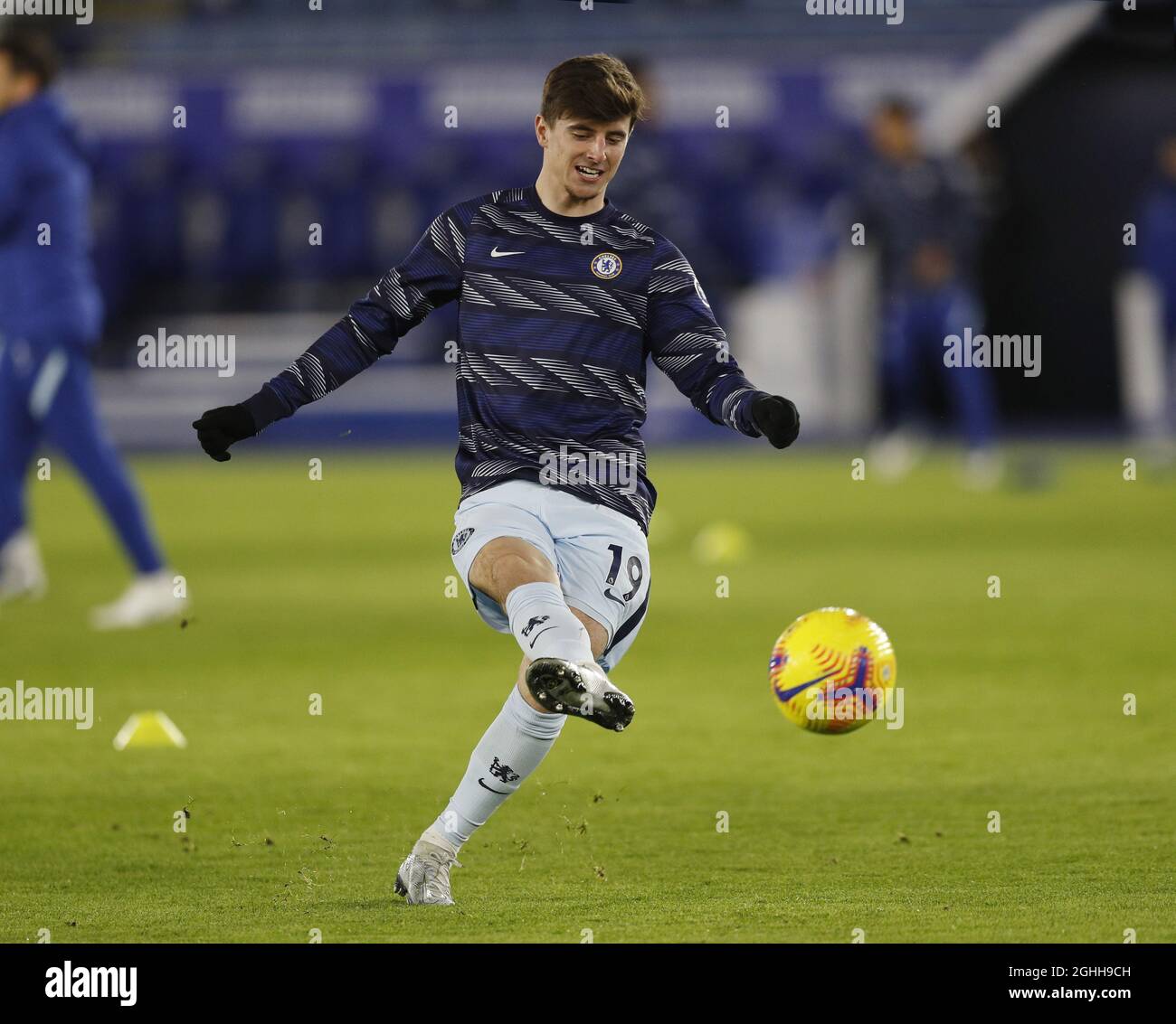 Mason Mount of Chelsea warms up before during the Premier League match ...