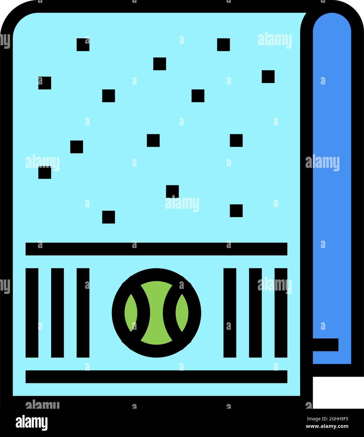 towel tennis player color icon vector illustration Stock Vector Image ...