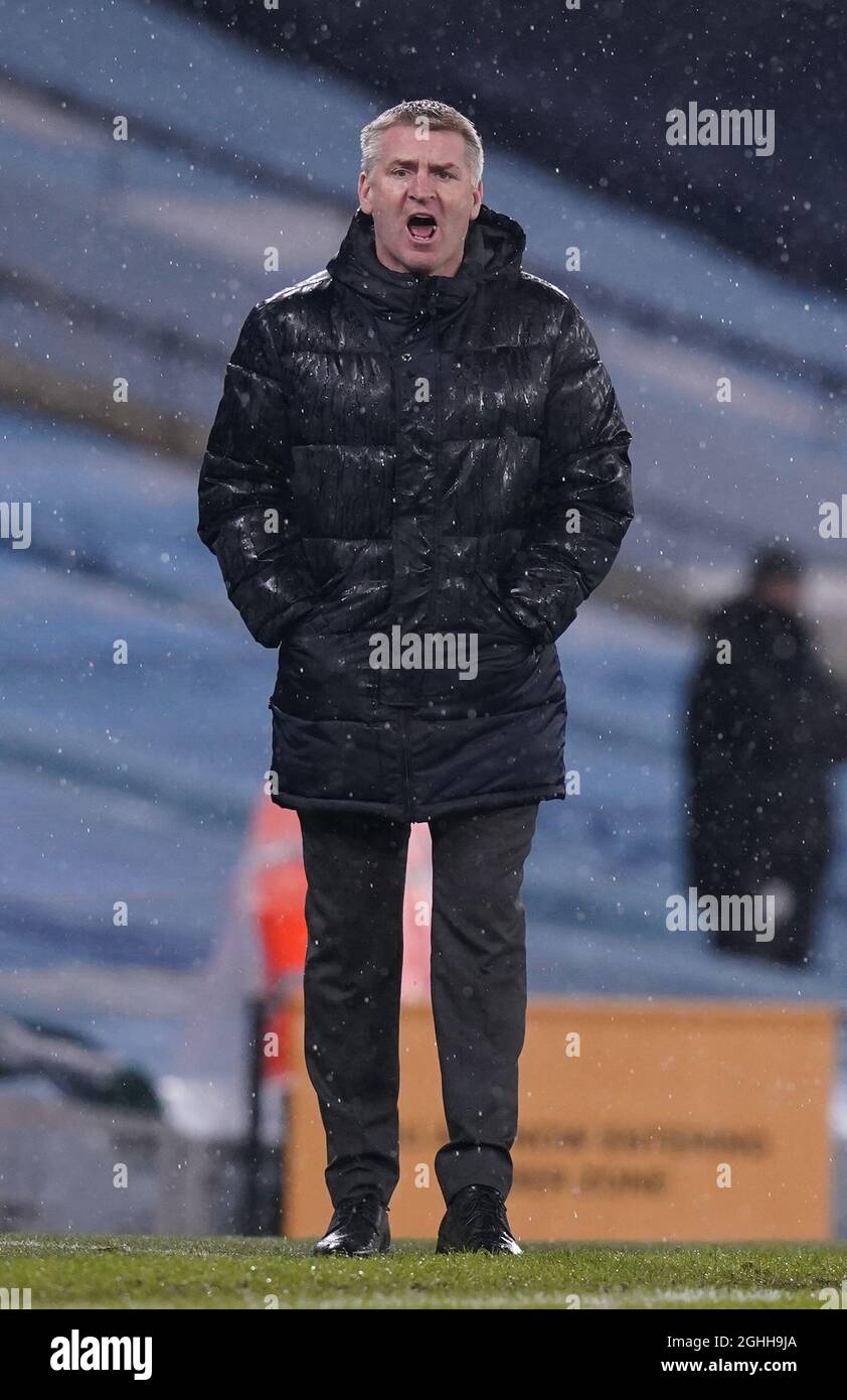 Dean Smith manager of Aston Villa during the Premier League match at ...