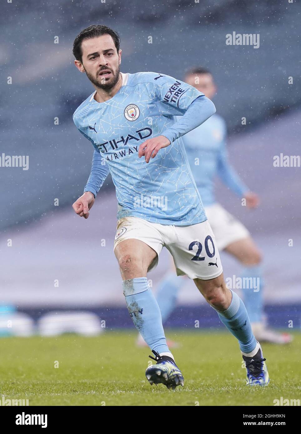 Bernardo Silva of Manchester City during the Premier League match at the Etihad Stadium ...
