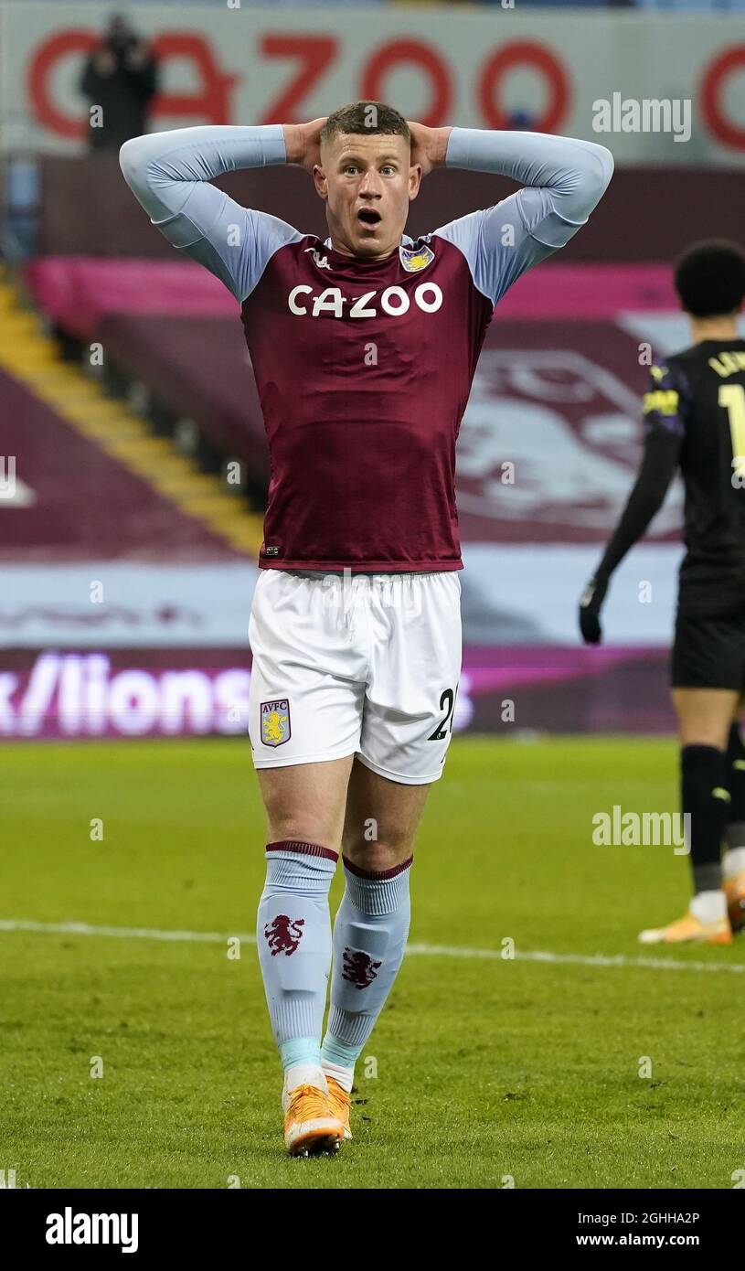 Ross Barkley of Aston Villa looks on during the Premier League match at ...