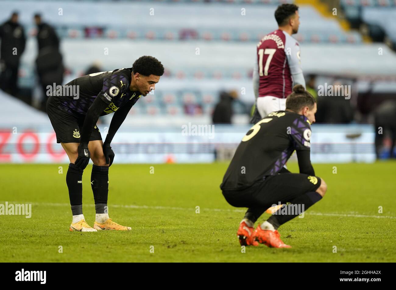 Jamal Lewis of Newcastle United looks on dejected during the Premier ... Jamal Lewis of Newcastle United looks on dejected during the Premier ...