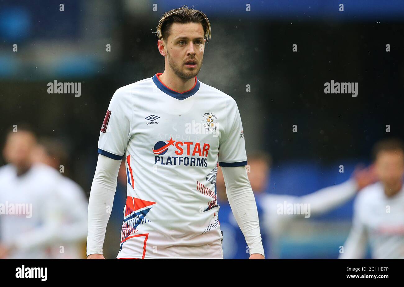 Harry Cornick of Luton Town during the FA Cup match at Stamford Bridge ...
