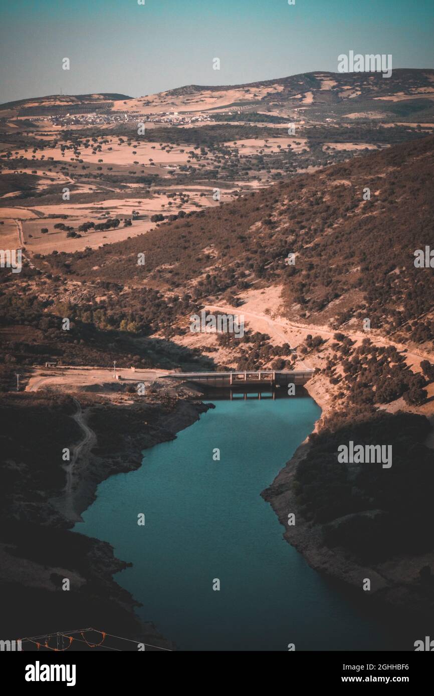 Vertical shot of a river in a rural area Stock Photo - Alamy