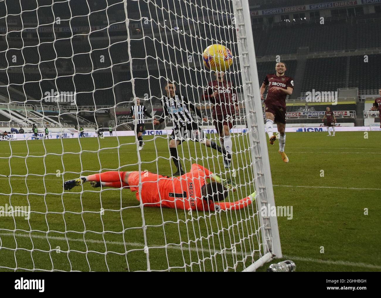 during the Premier League match at St. James's Park, Newcastle. Picture ...