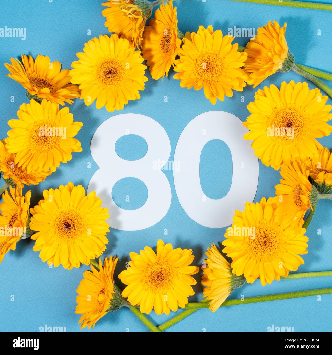 Number 80 flowers hi-res stock photography and images - Alamy