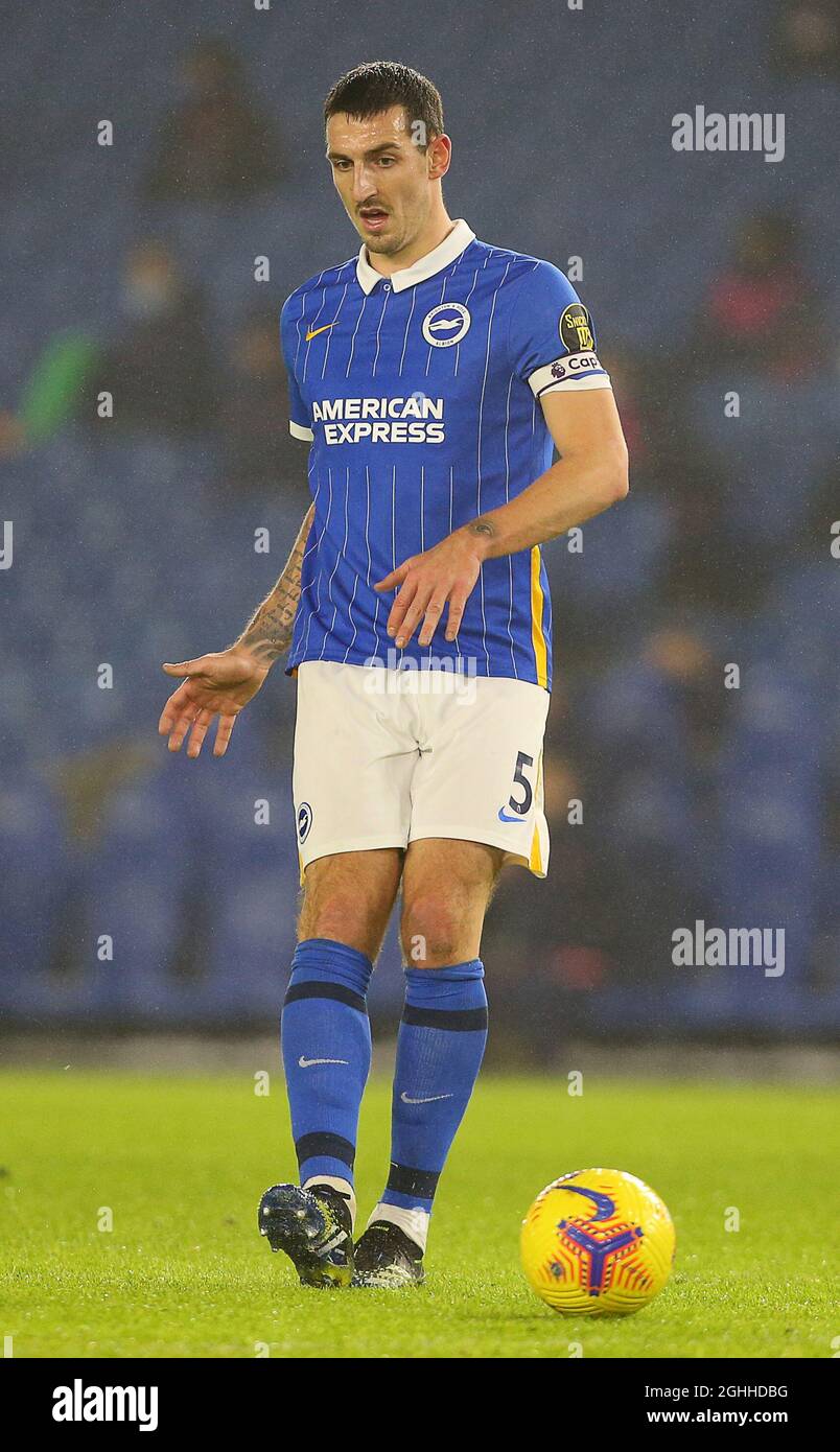 Lewis Dunk of Brighton during the Premier League match at the AMEX ...