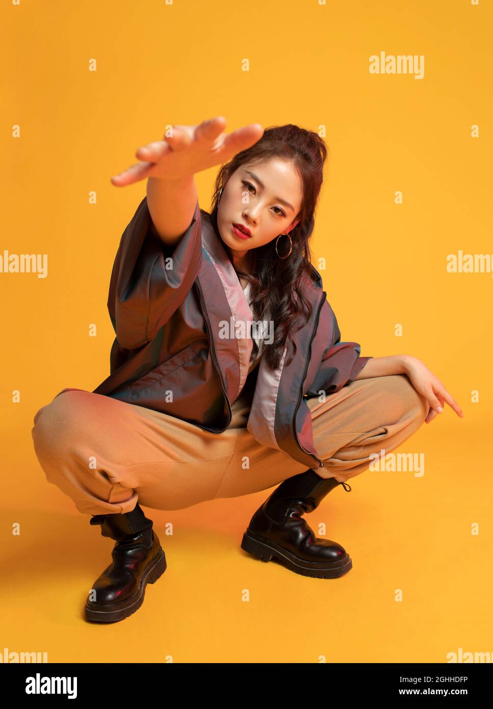 Wide angle shot young woman hi-res stock photography and images - Alamy