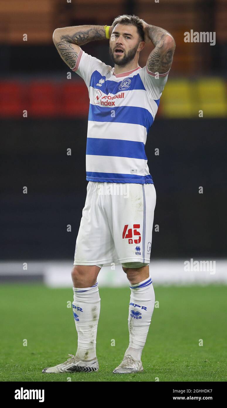Charlie Austin of QPR reacts to a missed chance to score during the Sky ...