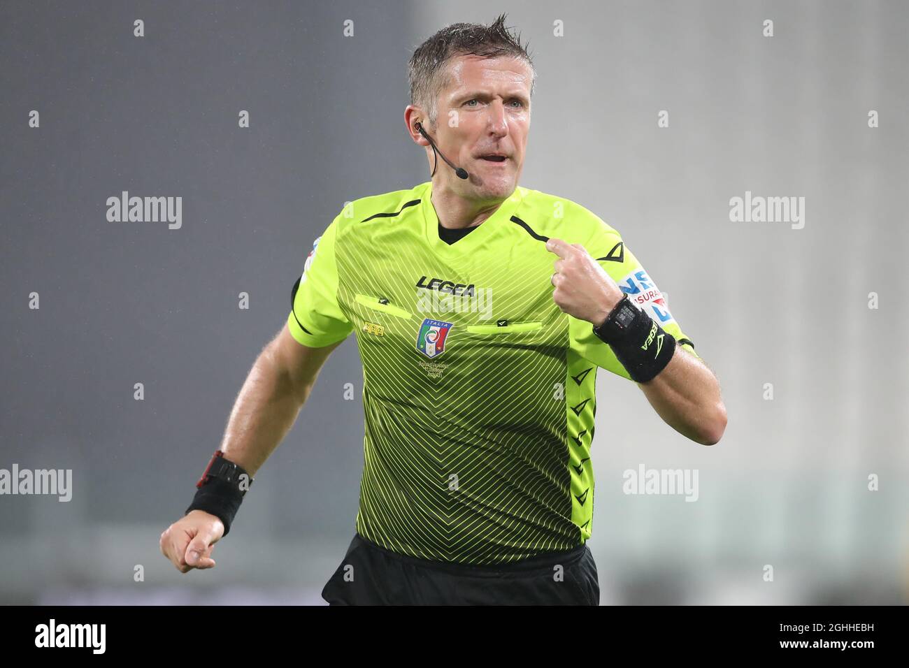 The referee Daniele Orsato reacts during the Serie A match at Allianz ...