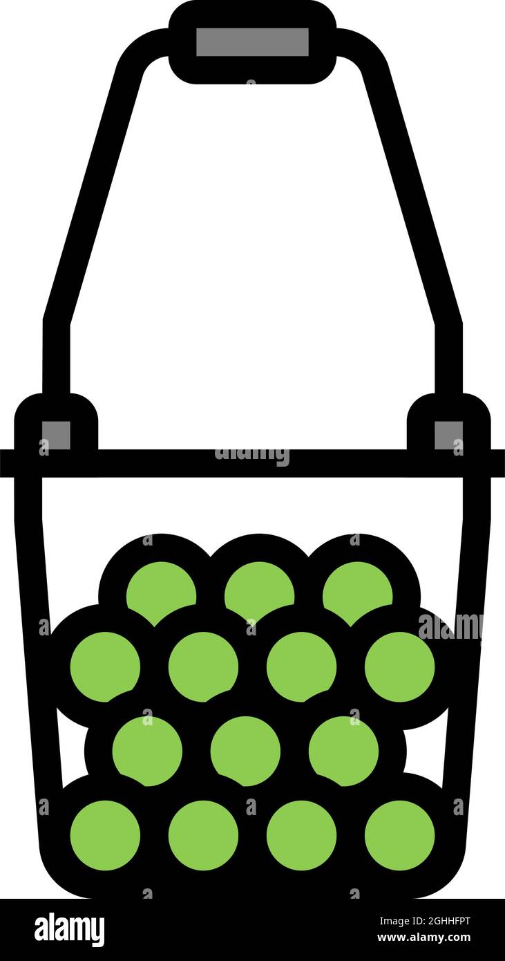 ball hopper tennis color icon vector illustration Stock Vector Image ...