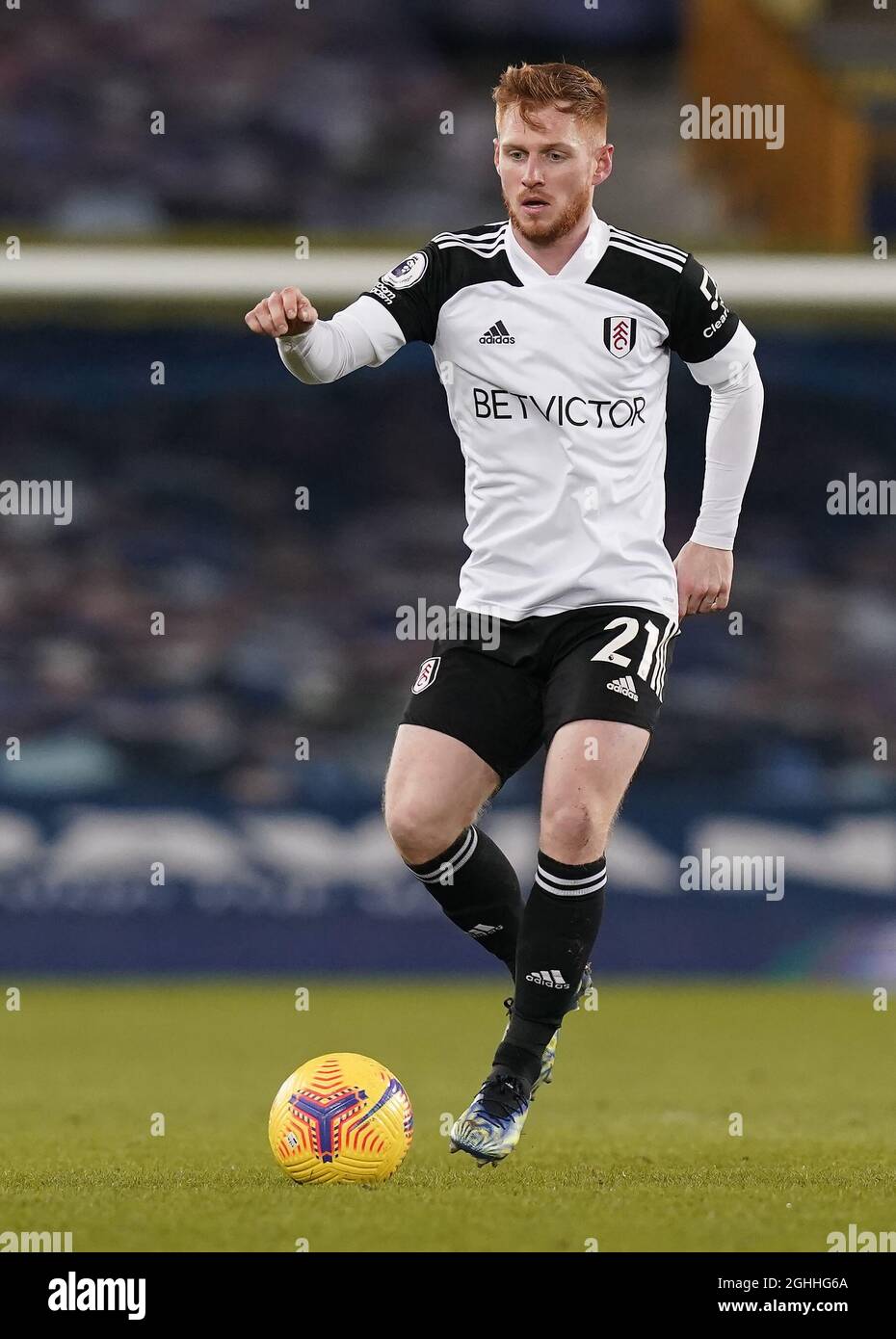 Harrison Reed of Fulham during the Premier League match at Goodison ...