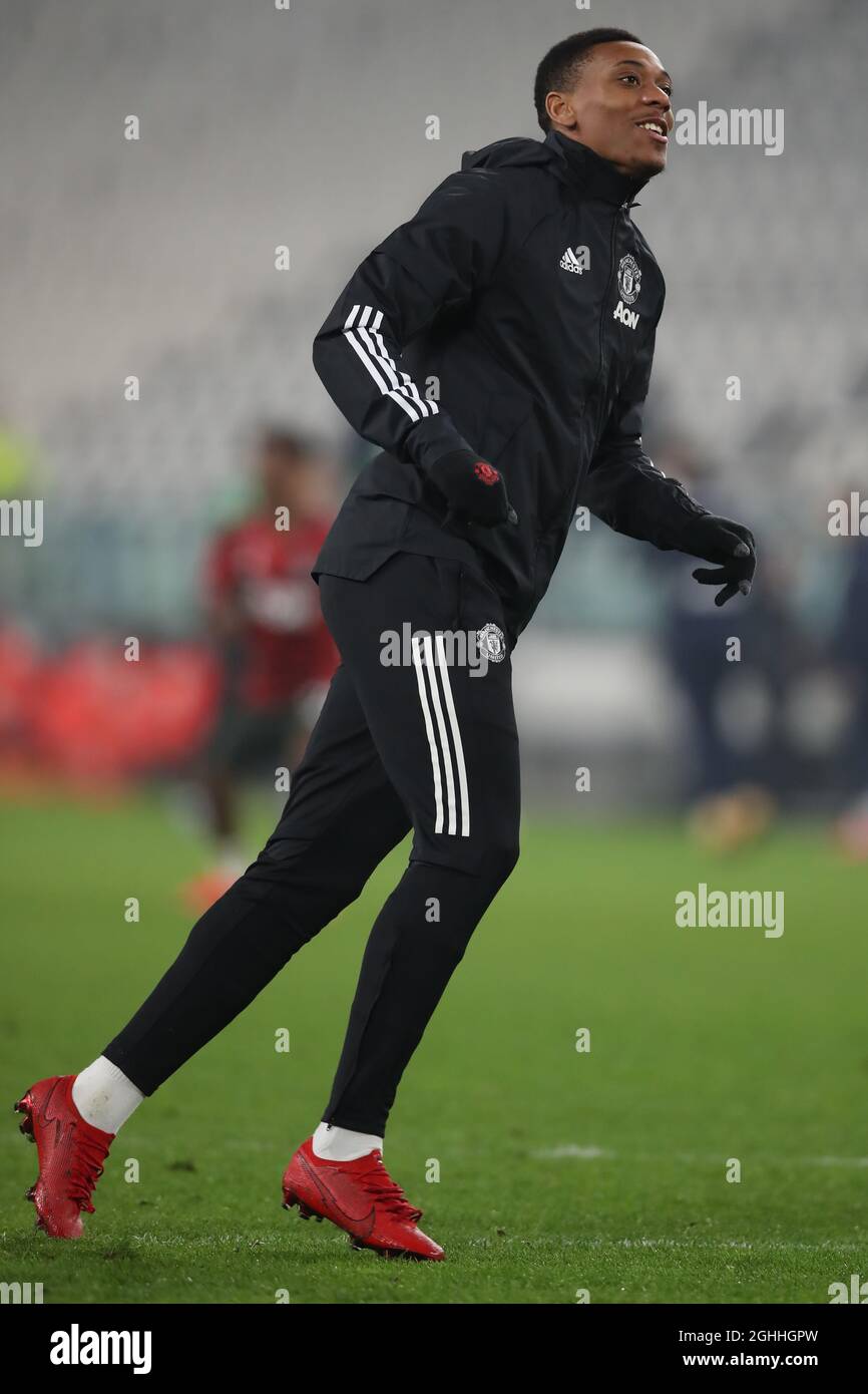Anthony Martial of Manchester United during the warm up prior to the ...