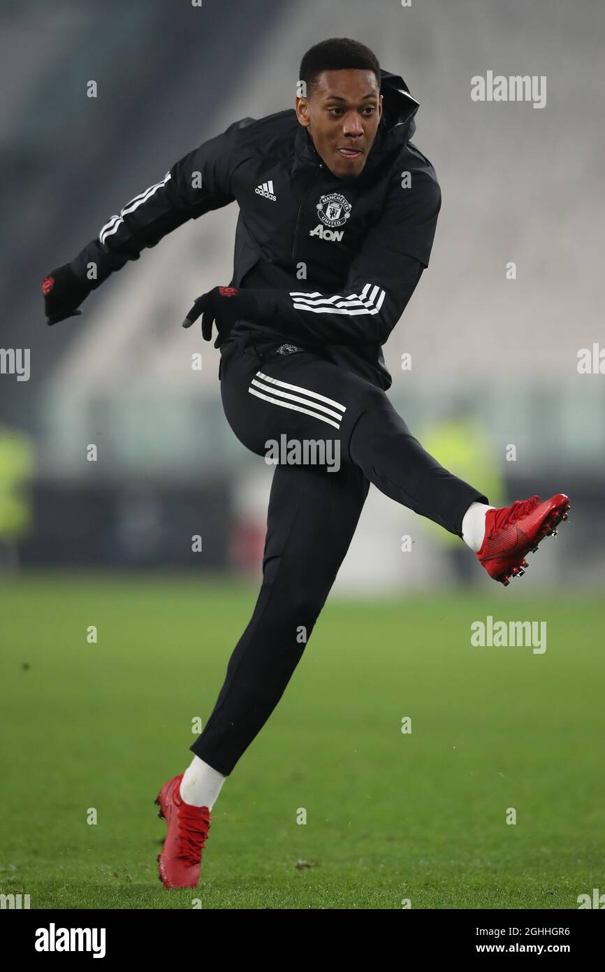 Anthony Martial of Manchester United during the warm up prior to the ...