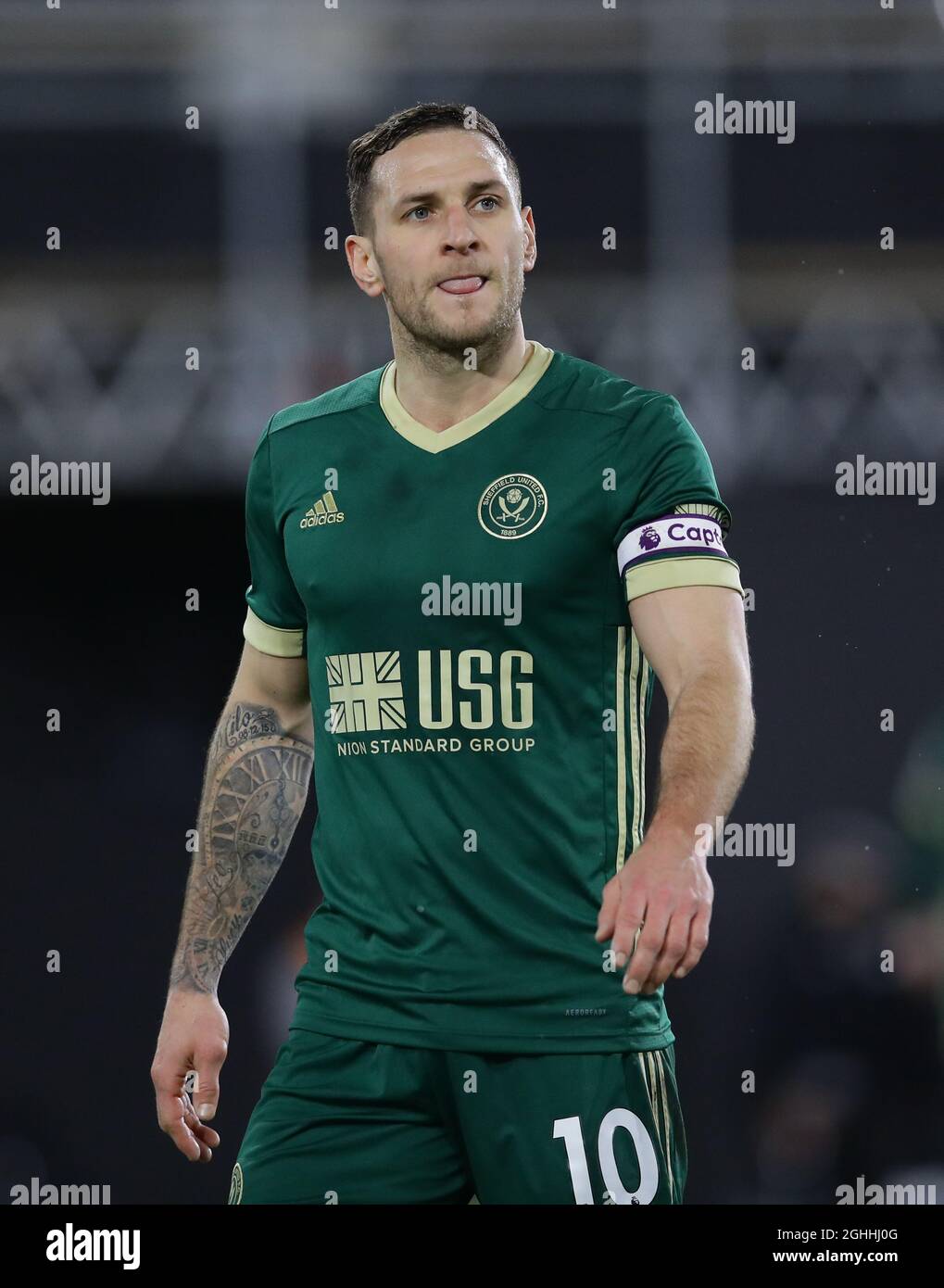 Billy Sharp of Sheffield Utd shows signs of frustration during the ...