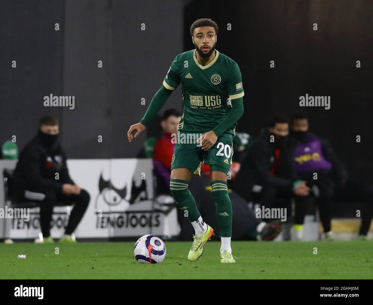 Jayden Bogle of Sheffield Utd during the Premier League match at Craven ...