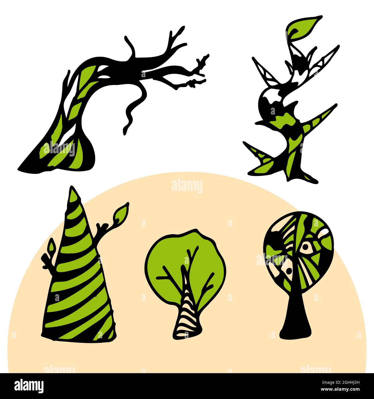 Twisted Tree Clipart