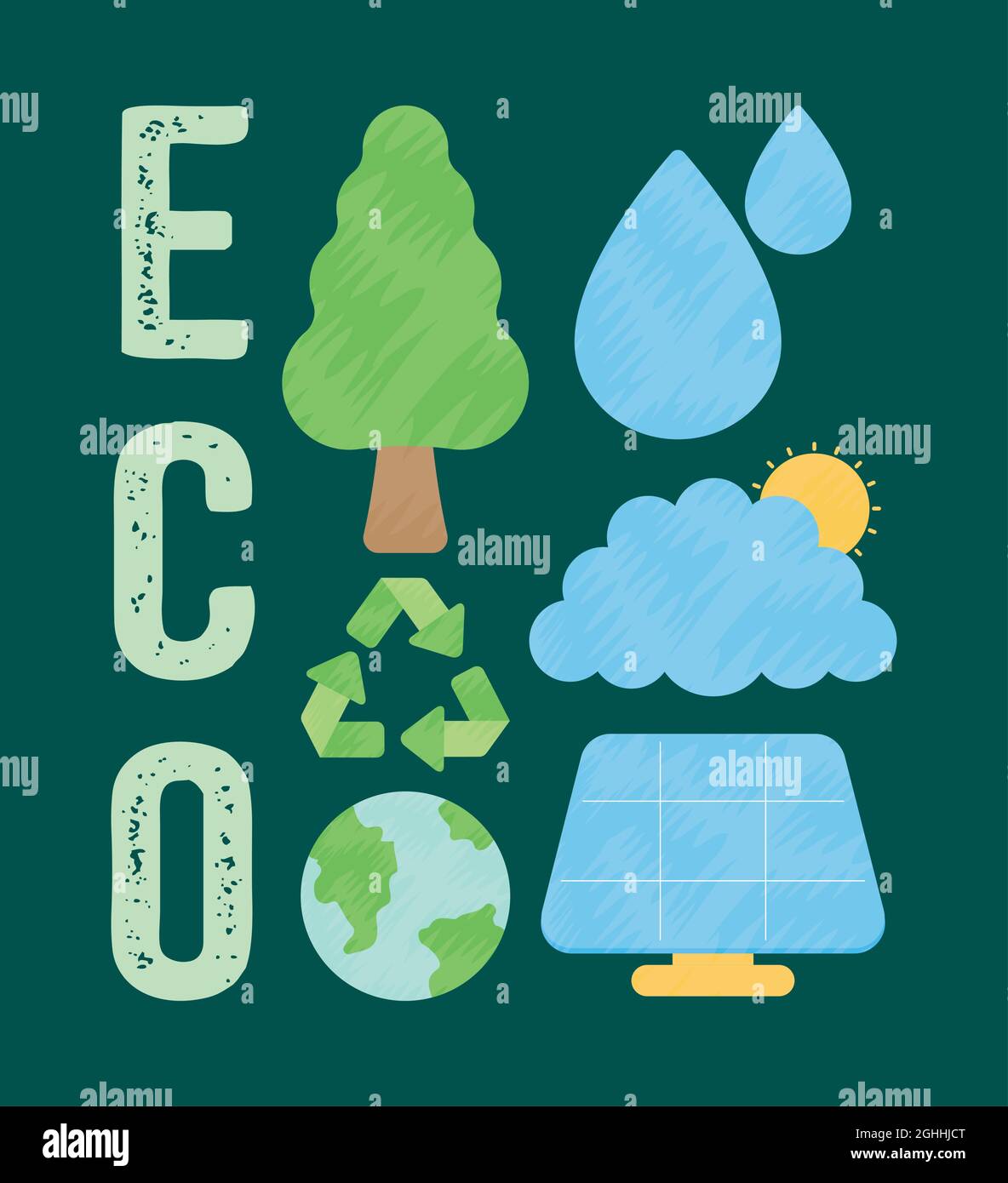 six eco icons Stock Vector Image & Art - Alamy