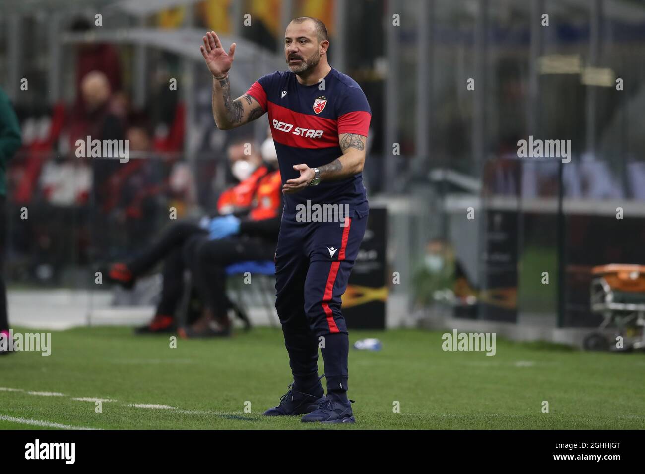 Dejan Stankovic Head coach of FK Crvena zvezda reacts during the UEFA ...