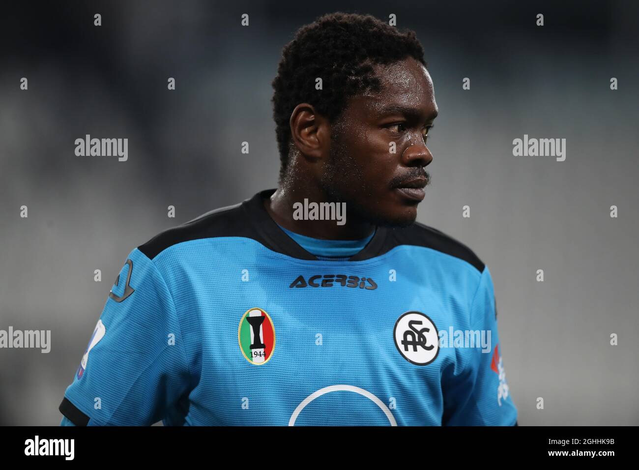Emmanuel Gyasi of Spezia Calcio during the Serie A match at Allianz ...