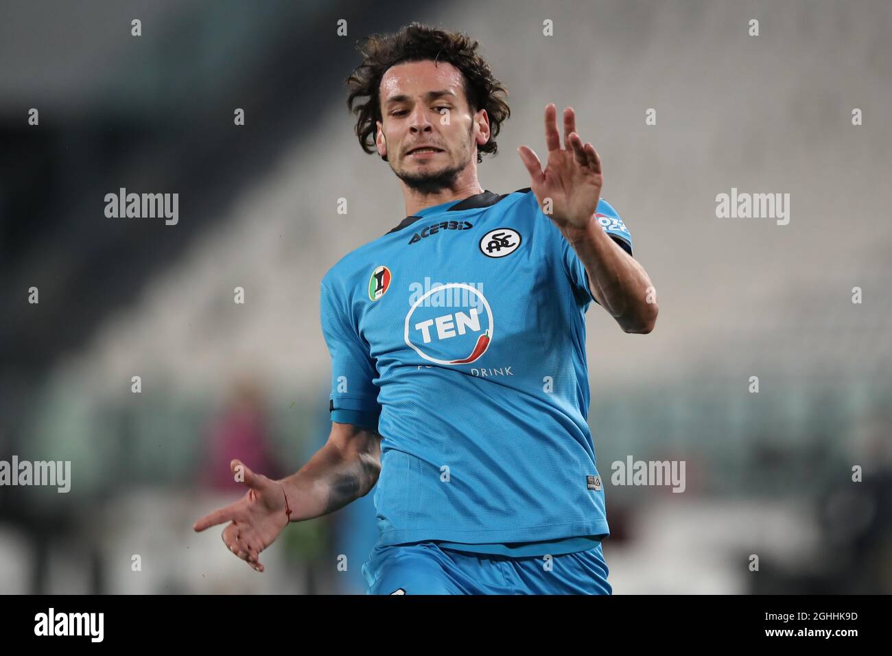 Luca Vignali of Spezia Calcio during the Serie A match at Allianz ...