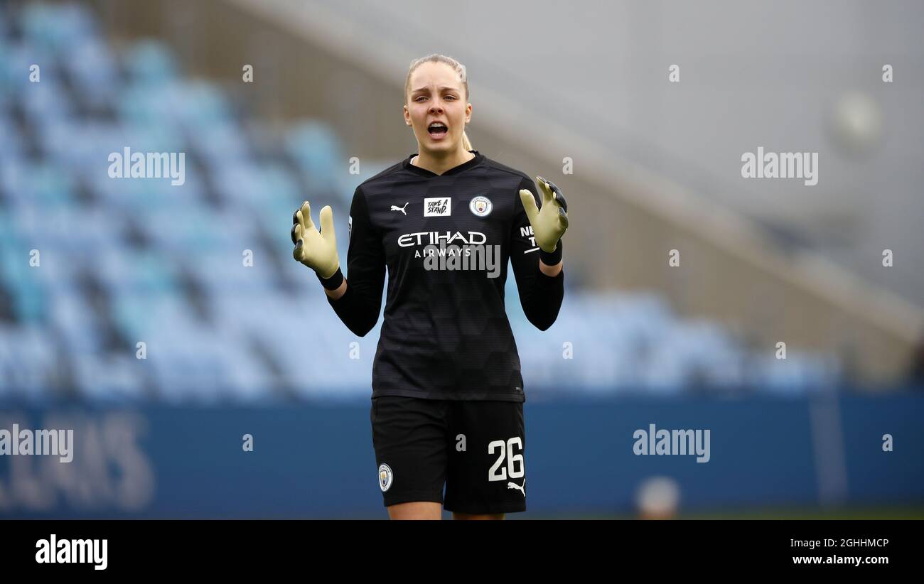 Ellie Roebuck of Manchester City Women during the The FA Womenâ€™s ...
