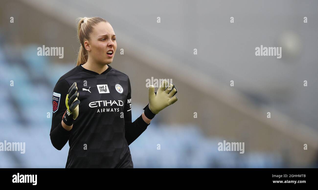 Ellie Roebuck of Manchester City Women during the The FA Womenâ€™s ...