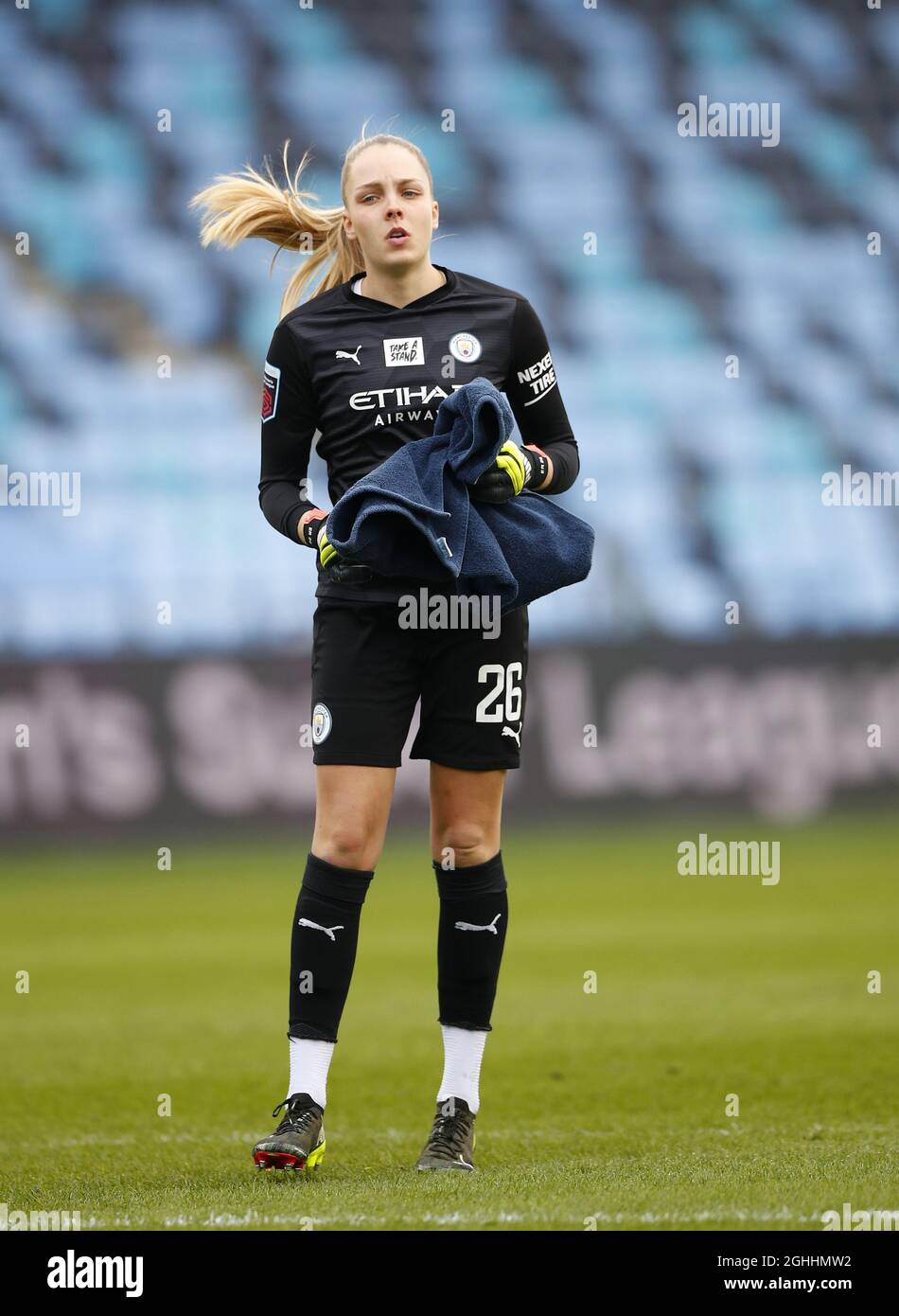 Ellie Roebuck of Manchester City Women during the The FA Womenâ€™s ...