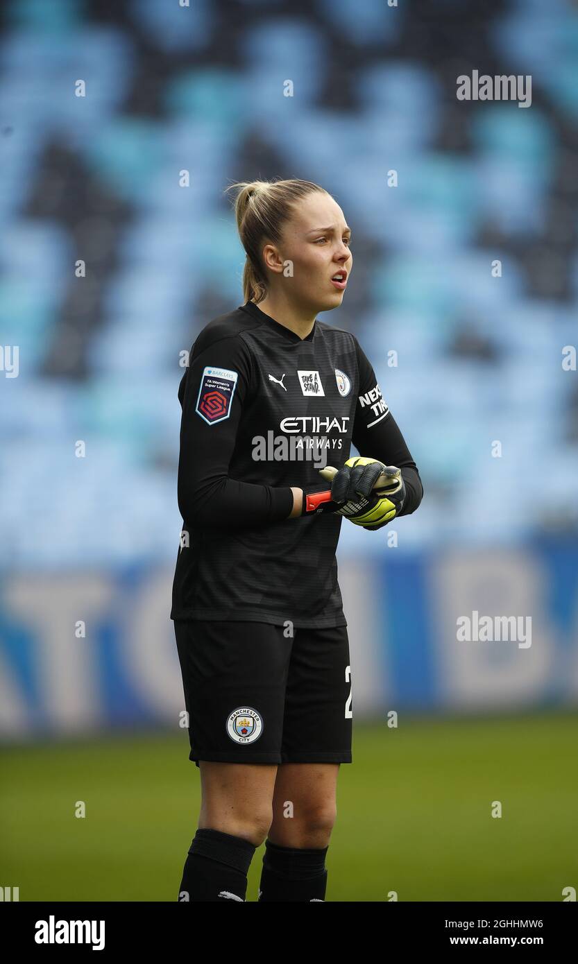 Ellie Roebuck of Manchester City Women during the The FA Womenâ€™s ...