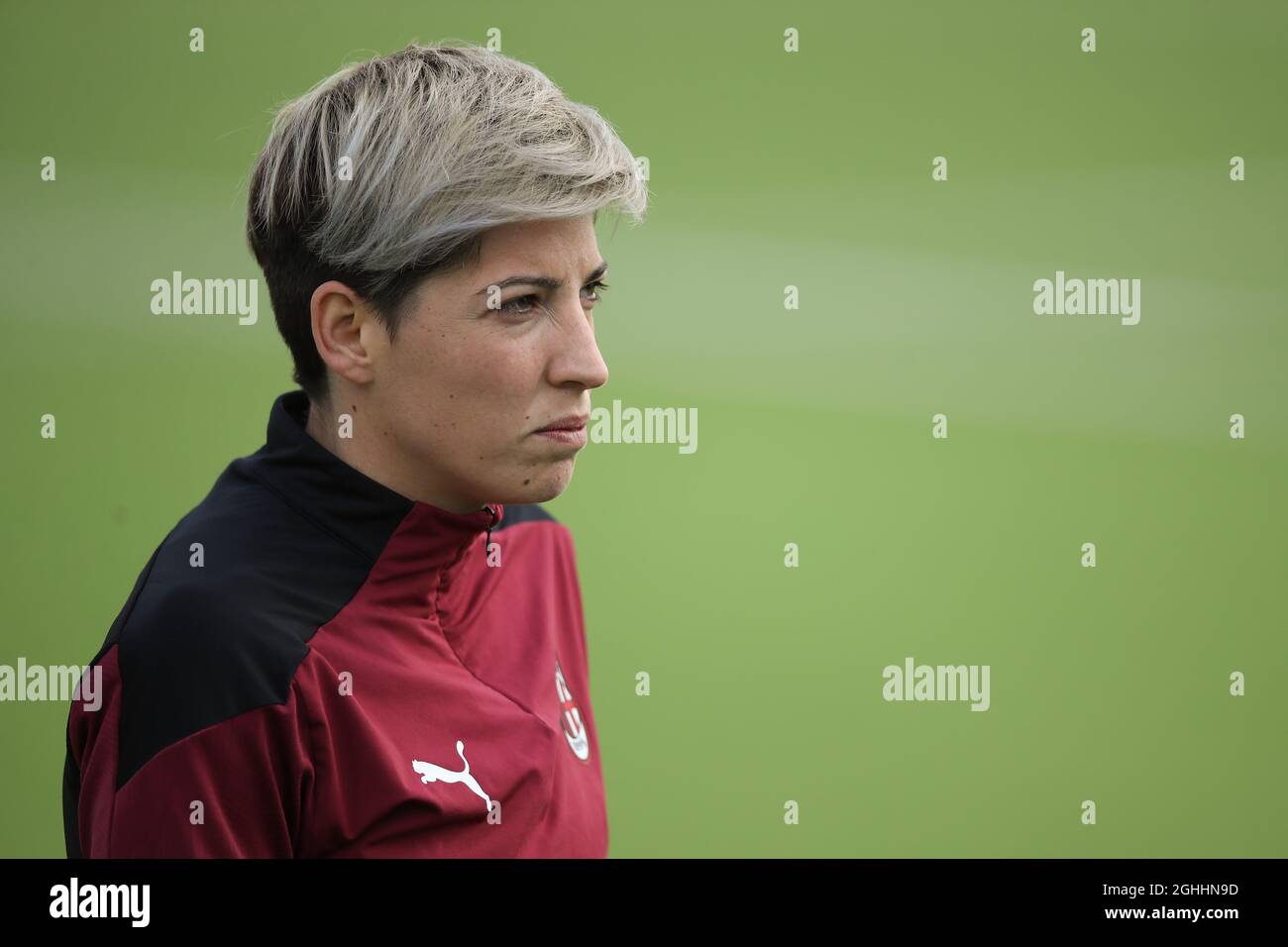 Claudia Mauri of AC Milan during the warm up prior to the Serie A ...
